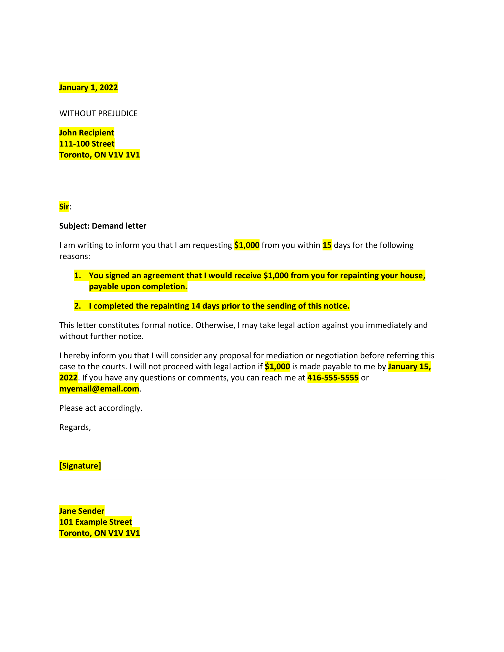 Demand Letter Free Template Guide Square One